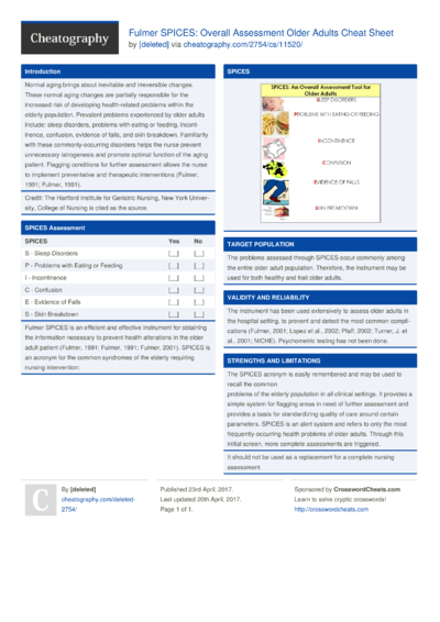 365 Home and Health Cheat Sheets - Cheatography.com: Cheat Sheets For ...