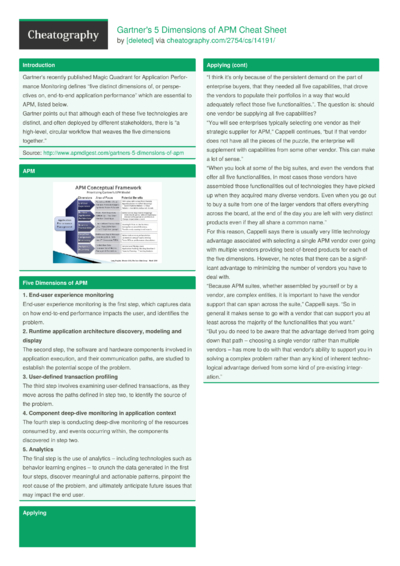 3 Apm Cheat Sheets - Cheatography.com: Cheat Sheets For Every Occasion
