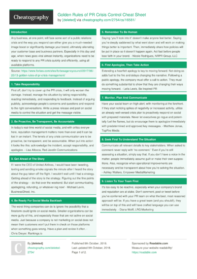 56 Control Cheat Sheets - Cheatography.com: Cheat Sheets For Every Occasion