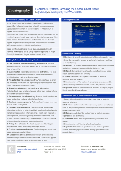 10 Policy Cheat Sheets - Cheatography.com: Cheat Sheets For Every Occasion