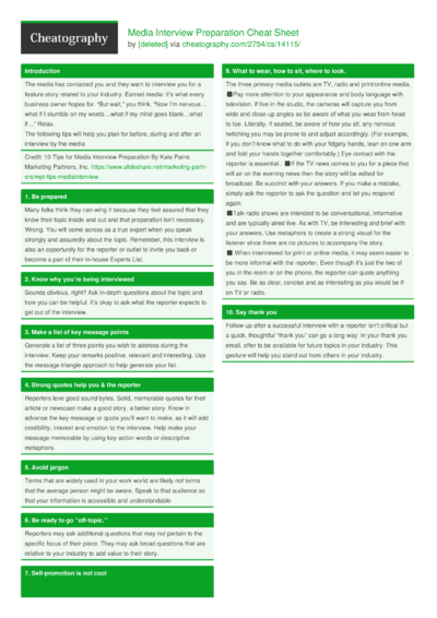 36 Media Cheat Sheets - Cheatography.com: Cheat Sheets For Every Occasion