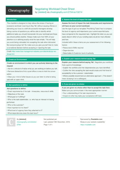 108 Management Cheat Sheets - Cheatography.com: Cheat Sheets For Every ...