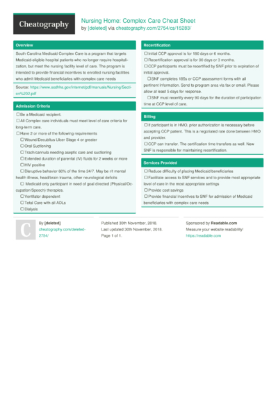 56 Snf Cheat Sheets - Cheatography.com: Cheat Sheets For Every Occasion