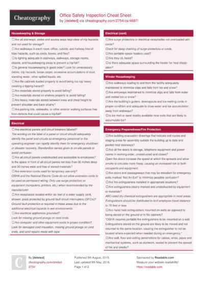 13 Office Cheat Sheets - Cheatography.com: Cheat Sheets For Every Occasion