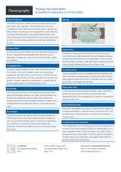 25 Maintenance Cheat Sheets - Cheatography.com: Cheat Sheets For Every Occasion