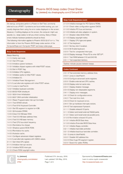 8 Pc Cheat Sheets - Cheatography.com: Cheat Sheets For Every Occasion
