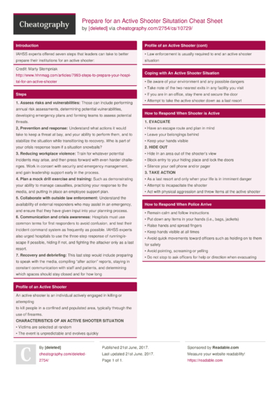 17 Emergency Cheat Sheets - Cheatography.com: Cheat Sheets For Every ...