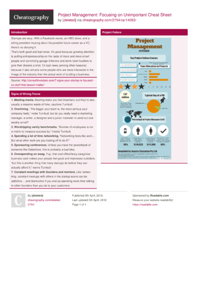 108 Management Cheat Sheets - Cheatography.com: Cheat Sheets For Every ...