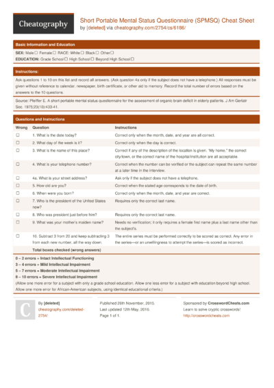 56 Mental Cheat Sheets - Cheatography.com: Cheat Sheets For Every Occasion