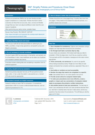 56 Snf Cheat Sheets - Cheatography.com: Cheat Sheets For Every Occasion
