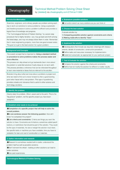 23 Methods Cheat Sheets - Cheatography.com: Cheat Sheets For Every Occasion