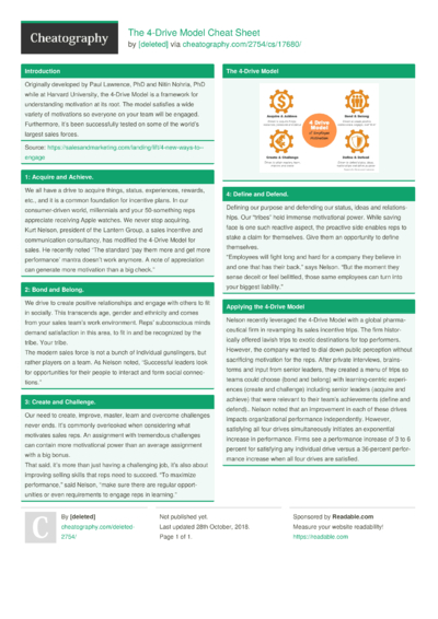 59 Model Cheat Sheets - Cheatography.com: Cheat Sheets For Every Occasion
