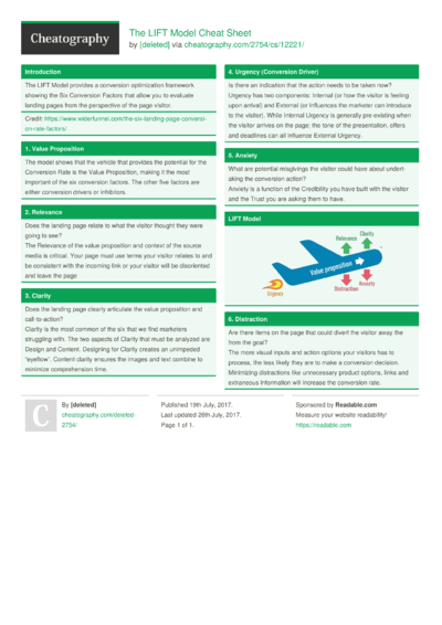 60 Models Cheat Sheets - Cheatography.com: Cheat Sheets For Every Occasion