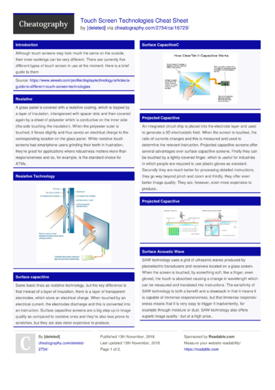 20 Screen Cheat Sheets - Cheatography.com: Cheat Sheets For Every Occasion