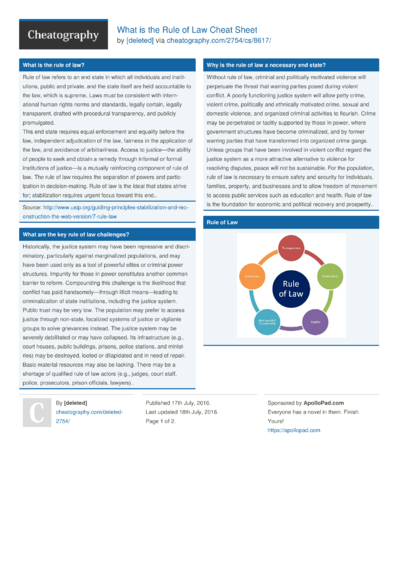 63 Law Cheat Sheets - Cheatography.com: Cheat Sheets For Every Occasion