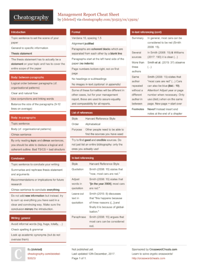 6 Academic Cheat Sheets - Cheatography.com: Cheat Sheets For Every Occasion