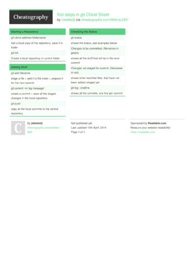 192 Beginner Cheat Sheets - Cheatography.com: Cheat Sheets For Every Occasion