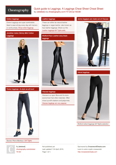 5 Fashion Cheat Sheets - Cheatography.com: Cheat Sheets For Every Occasion