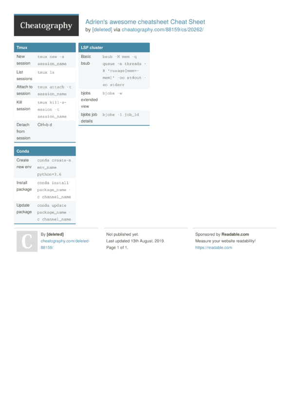 Adrien's awesome cheatsheet Cheat Sheet by [deleted] - Download free ...