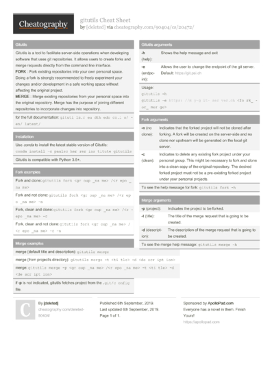 Cheat Sheets Matching "git" - Cheatography.com: Cheat Sheets For Every ...