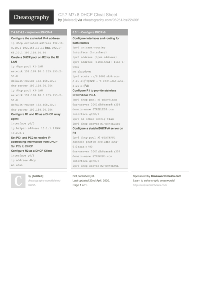 22 Nvs Cheat Sheets - Cheatography.com: Cheat Sheets For Every Occasion