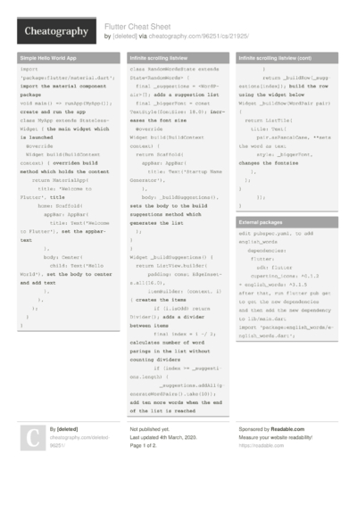 10 Perl Cheat Sheets Cheat Sheets For Every Occasion 5396