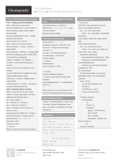 634 Home and Health Cheat Sheets - Cheatography.com: Cheat Sheets For ...