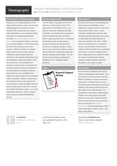 Sampling Cheat Sheet by reccur - Download free from Cheatography - Cheatography.com: Cheat ...