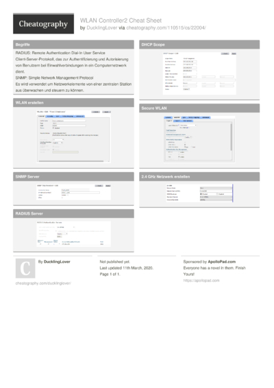 46 Cisco Cheat Sheets - Cheatography.com: Cheat Sheets For Every Occasion