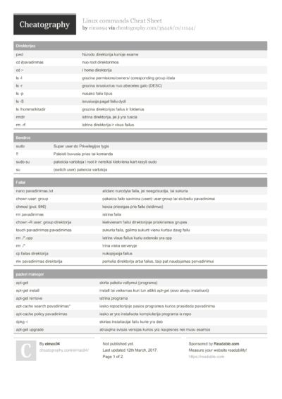 1287 Software Cheat Sheets - Cheatography.com: Cheat Sheets For Every ...