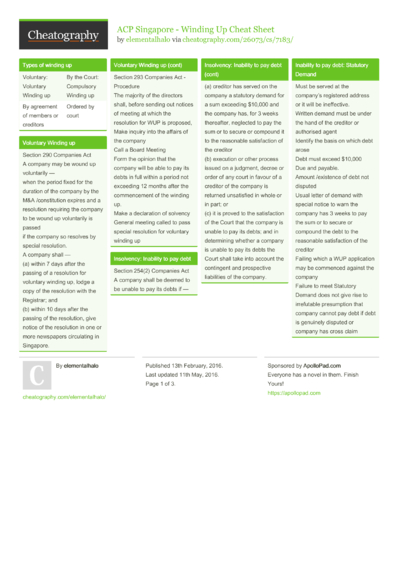 158 Law Cheat Sheets - Cheatography.com: Cheat Sheets For Every Occasion