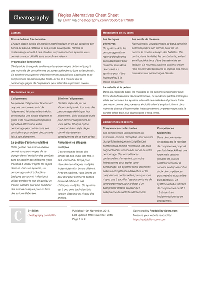 Pathfinder 2nd Edition: Conditions Cheat Sheet by sophicandle ...