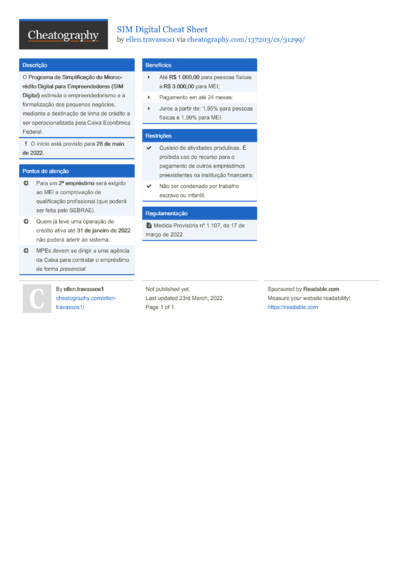 2 Sim Cheat Sheets - Cheatography.com: Cheat Sheets For Every Occasion