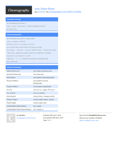 3 Ionic Cheat Sheets - Cheatography.com: Cheat Sheets For Every Occasion