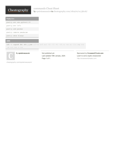 2682 Programming Cheat Sheets - Cheatography.com: Cheat Sheets For ...