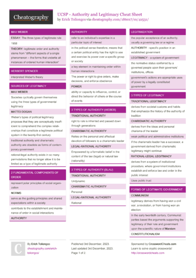 UCSP - Economic Institutions Cheat Sheet by Erich Toliongco - Download ...