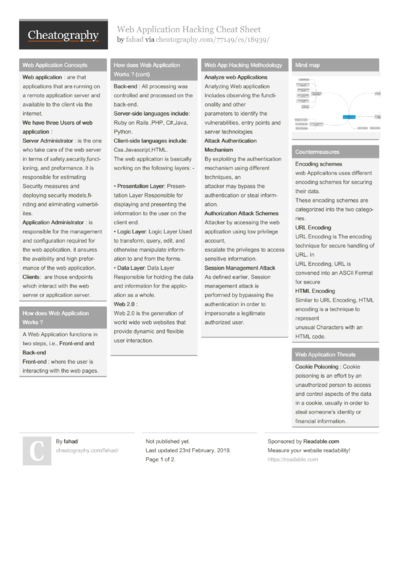 105 Web Cheat Sheets - Cheatography.com: Cheat Sheets For Every Occasion