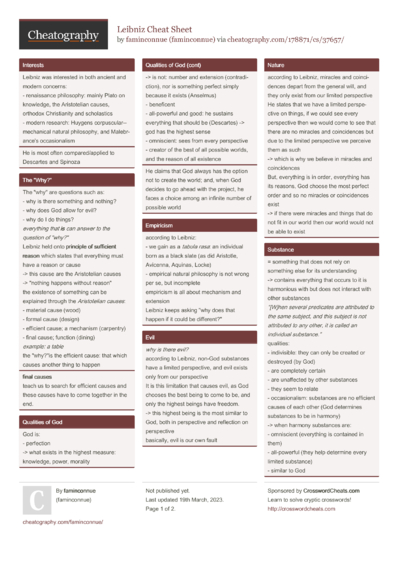 2589 Education Cheat Sheets - Cheatography.com: Cheat Sheets For Every ...