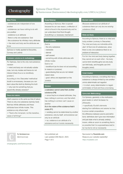 43 Philosophy Cheat Sheets - Cheatography.com: Cheat Sheets For Every ...