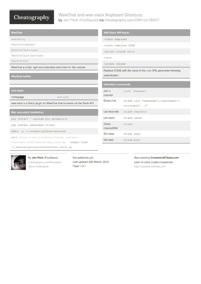 6 Clients Cheat Sheets - Cheatography.com: Cheat Sheets For Every Occasion