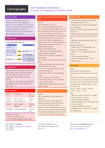 Acids, Bases and Alkalis Cheat Sheet by fongrsy - Download free from ... Acids, Bases and Alkalis Cheat Sheet by fongrsy - Download free from ...