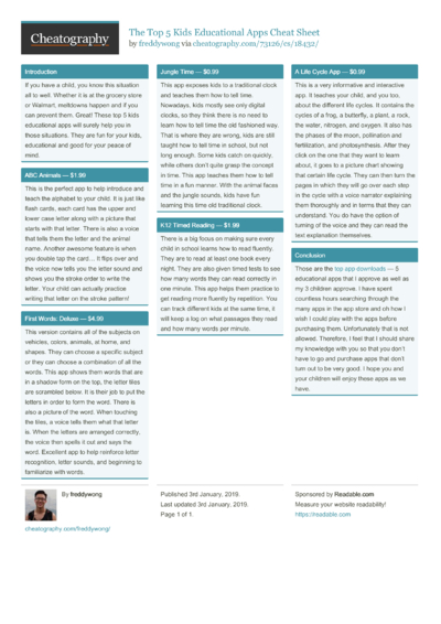 Cheat Sheets Matching "excel" - Cheatography.com: Cheat Sheets For ...