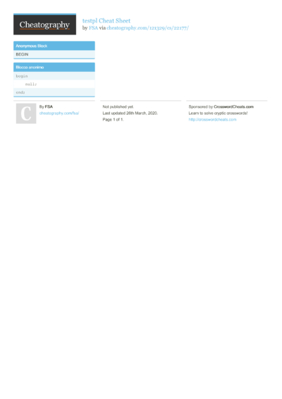 43 Oracle Cheat Sheets Cheat Sheets For Every Occasion