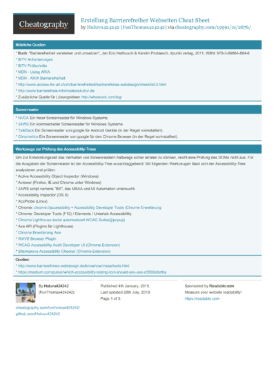 Cheat Sheets Matching "HTML" - Cheatography.com: Cheat Sheets For Every ...