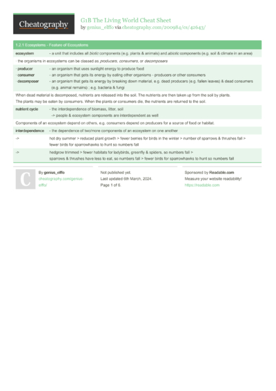 53 Geography Cheat Sheets - Cheatography.com: Cheat Sheets For Every ...