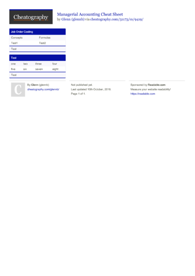 74 Management Cheat Sheets - Cheatography.com: Cheat Sheets For Every ...