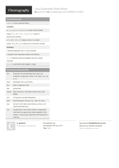104 Commandment Cheat Sheets - Cheatography.com: Cheat Sheets For Every ...