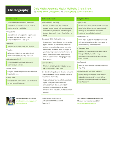 650 Home and Health Cheat Sheets - Cheatography.com: Cheat Sheets For ...