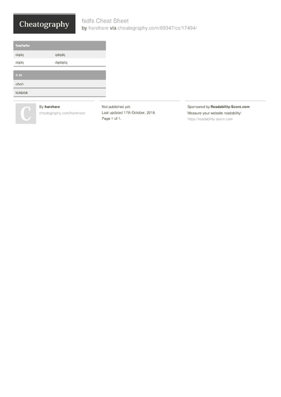 2698 Programming Cheat Sheets - Cheatography.com: Cheat Sheets For Every Occasion