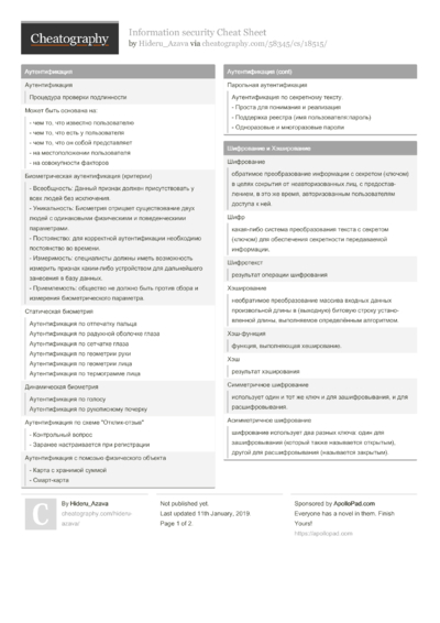 12 Is Cheat Sheets - Cheatography.com: Cheat Sheets For Every Occasion